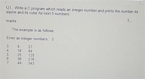 Solved Q1 Write A C Program Which Reads An Integer Number