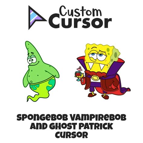 Spongebob Vampirebob And Ghost Patrick Cursor Custom Cursor
