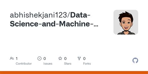 GitHub Abhishekjani Data Science And Machine Learning