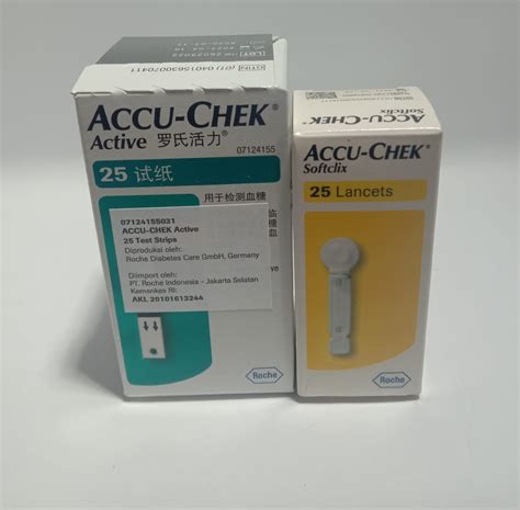 Paket Accu Chek Active Strip Isi 25 Pcs Lancet 1 Box Isi 25 Pcs