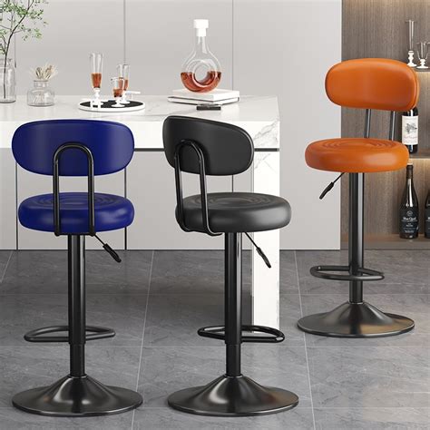 Bar Counter Lifting Rotating Chair Backrest Circular Chair 39 80cm