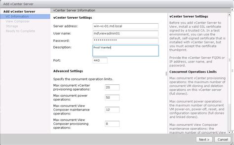 Configuring VMware Horizon View Administrartor Virtual Desktop Infrastructure