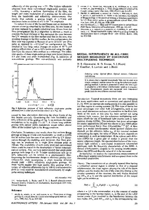 Pdf Modal Interference In All Fibre Sensor Measured By Coherence