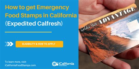 Emergency Food Stamps California Expedited Calfresh California Food