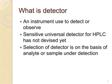 Detectors Hplc PPTX