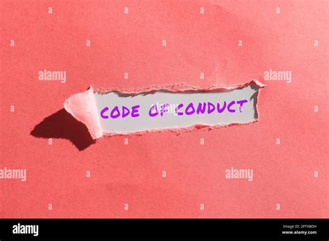 Conceptual Display Code Of Conduct Conceptual Photo Ethics Rules Moral Codes Ethical Principles
