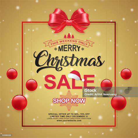 크리스마스 판매 포스터 디자인 템플릿 타이포그래피 크리스마스 트리 산타 모자 프레임 전단지 배너 웹 및 카드 벡터 일러스트 레이