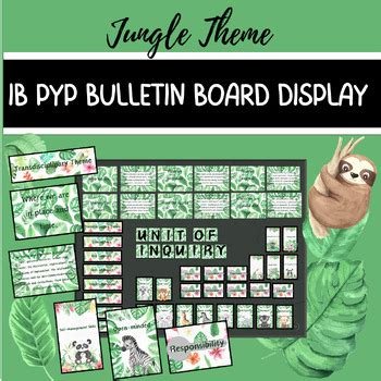 IB PYP Bulletin Board Display Kit Essential Elements Display Decoration Jungle