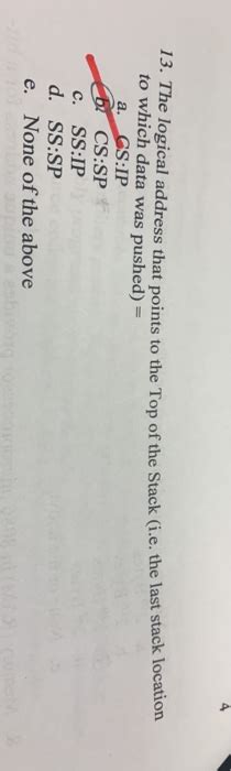 Solved 3 Which One Of The Following Sequences Of Operations