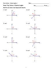 MHF U Exact Trig Values Worksheet Pdf Course Hero