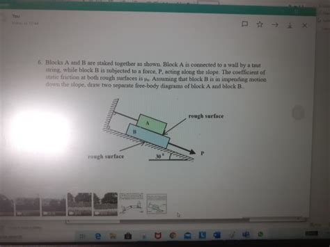 Solved You 6 Blocks A And B Are Staked Together As Shown Chegg Com