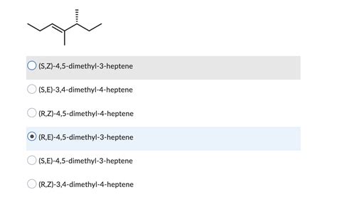 Solved Sz 45 Dimethyl 3 Heptene