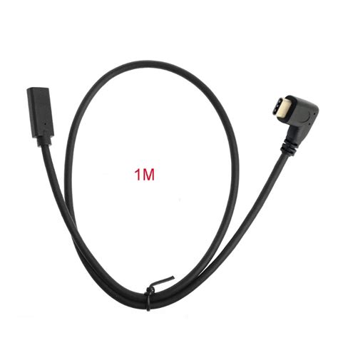 New Degree Right Angle Usb Type C Male To Female Extension Data Cable M Dec In Data