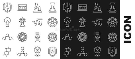Set Line Shield Protecting From Virus Solar System Radioactive