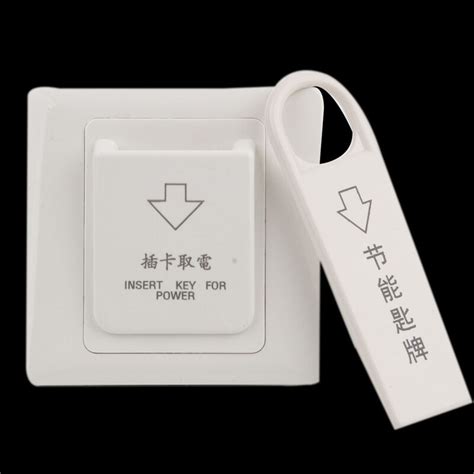 86x86mm Hotel Magnetic Card Electric Switch 220v 25a Push Button Insert