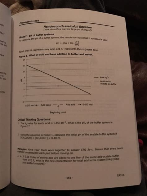 Solved To Calculate The Ph Of A Buffer System The
