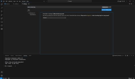 Powershell Extension Fails To Start When The Log Level Is Set To None · Issue 4735 · Powershell
