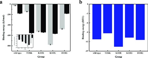 A Binding Energy And Electrostatic Energy Of Wild Type And Mutants Download Scientific