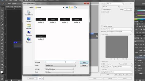 photoshop cs6 and dreamweaver cs6 tutorial website navigation bar