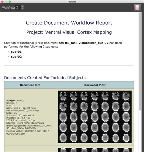 Inspecting Workflow Reports