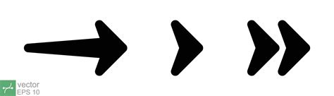 Arrow Vector Icon Collection Right Left Up Down Different Black Direction Sign Element