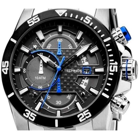 Relogio Technos Masculino Performance Carbon Black Friday Vale Pix Casas Bahia