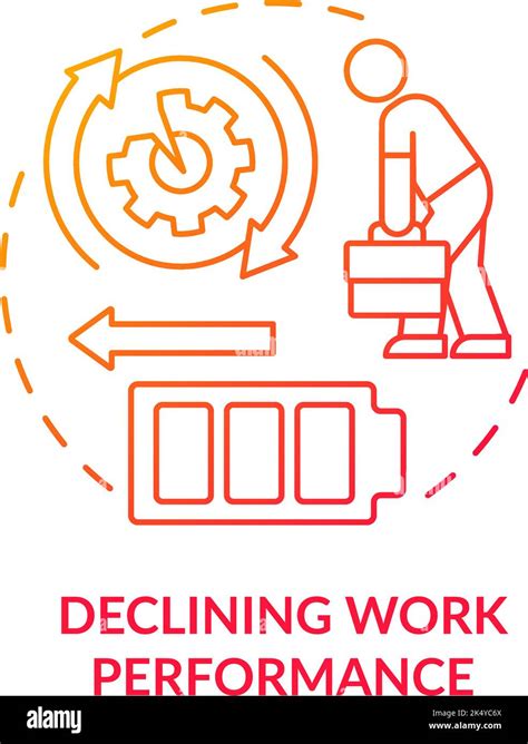 Negative work performance red gradient concept icon Stock Vector Image & Art - Alamy