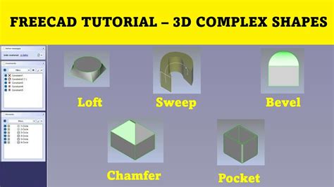Freecad Tutorial 3d Complex Shapes Youtube
