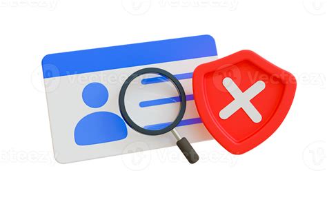 3d Minimal Id Card Verification Fail User Authorization Fail Id Card