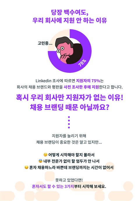 지금 바로 시작할 수 있는 채용 브랜딩 3️⃣가지 인재채용을 위한 인사이트