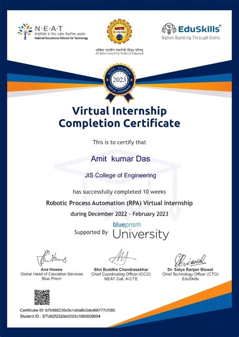 Amit Kumar Das On Linkedin Rpa Internship