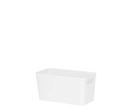 Wham Studio Rectangular Basket 20 X 10 X 10cm Ice White Status Home