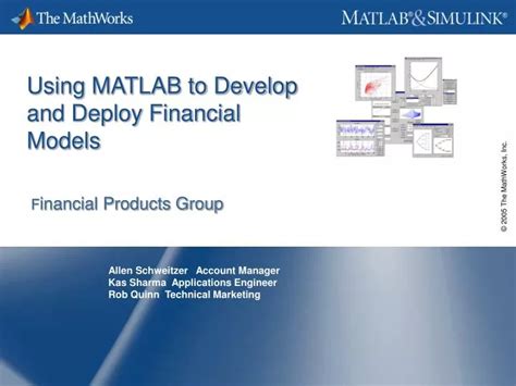 Ppt Using Matlab To Develop And Deploy Financial Models Powerpoint
