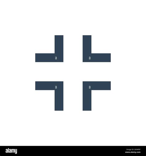 Full Screen Icon Exit Full Screen Symbol Maximize Minimize Sign Vector Isolated On White