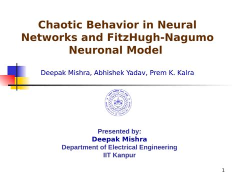PDF Chaotic Behavior In Neural Networks And FitzHugh Nagumo Neuronal Model