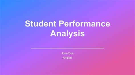 Student Performance Analysis Ppt Outline At