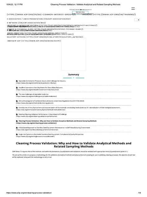 Cleaning Process Validation Why And How To Validate Analytical