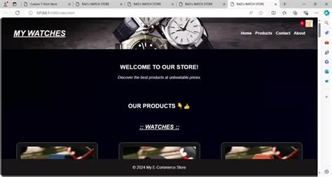 Developed A Watch Store Website Using Modern Web Technologies Rao