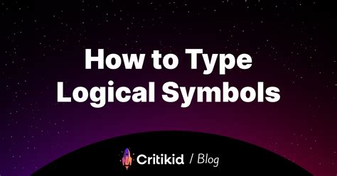 typing logic symbols