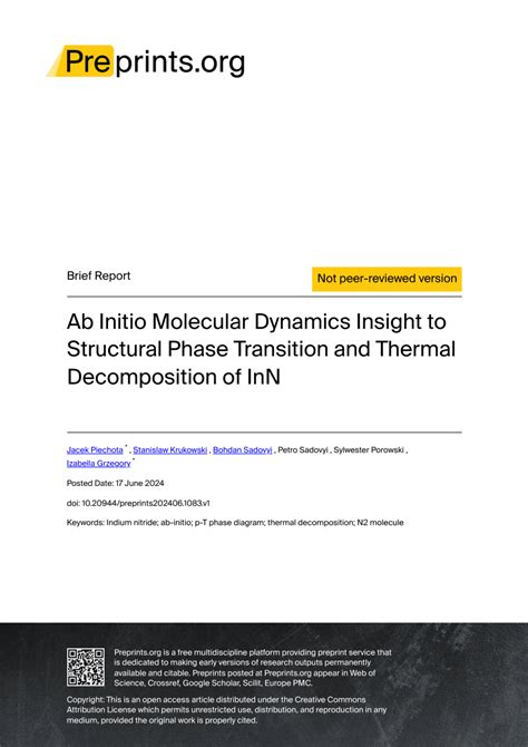Pdf Ab Initio Molecular Dynamics Insight To Structural Phase Transition And Thermal