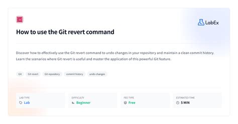 How To Use The Git Revert Command Labex