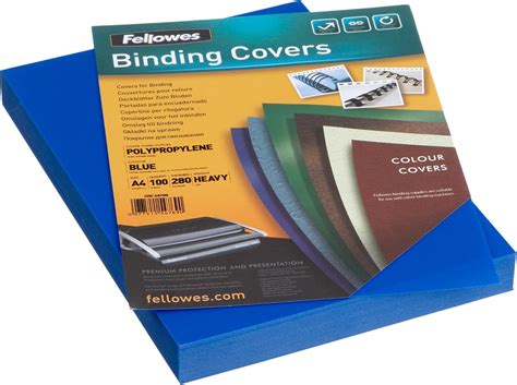 Fellowes Futura 54769 Presentation Binding Covers Polypropylene 280 Micron Blue Bigamart