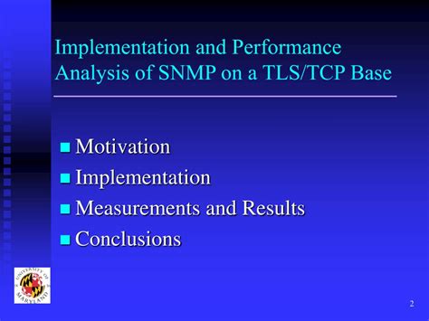 PPT Implementation And Performance Analysis Of SNMP On A TLS TCP Base PowerPoint Presentation
