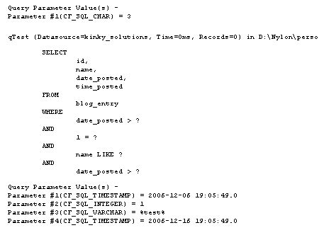 Merging ColdFusion SQL Debugging And Query Params With Javascript