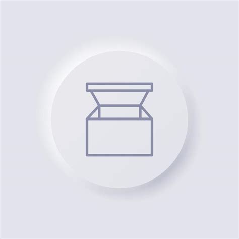 Box Icon White Neumorphism Soft Ui Design For Web Design Application