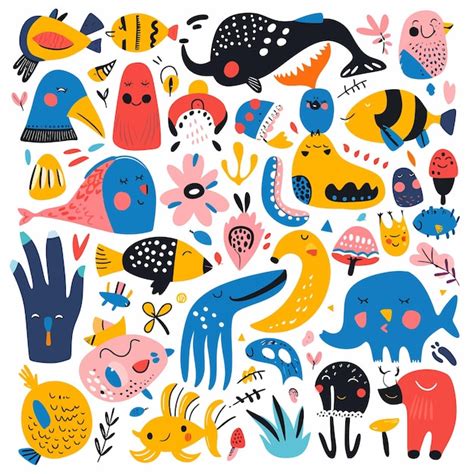 Premium Vector Cute Monsters Vector