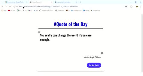 Video Vaitheesh Murugavel On Linkedin Webdevelopment Html Css Javascript Quotegenerator