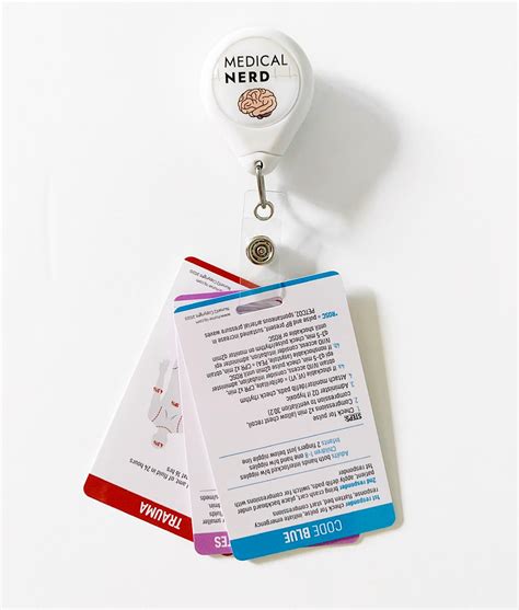 Medical Nerd Badge Reel White Nurseiq