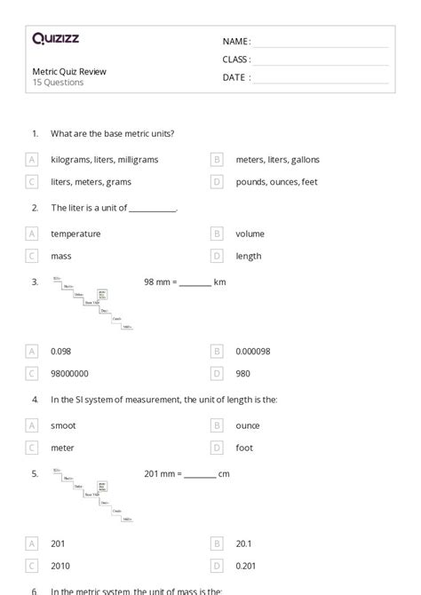50 Converting Us Imperial Units Worksheets For 7th Grade On