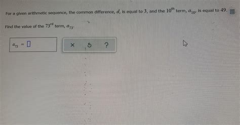 solved 10th term and 10 is equal to 49 for a given